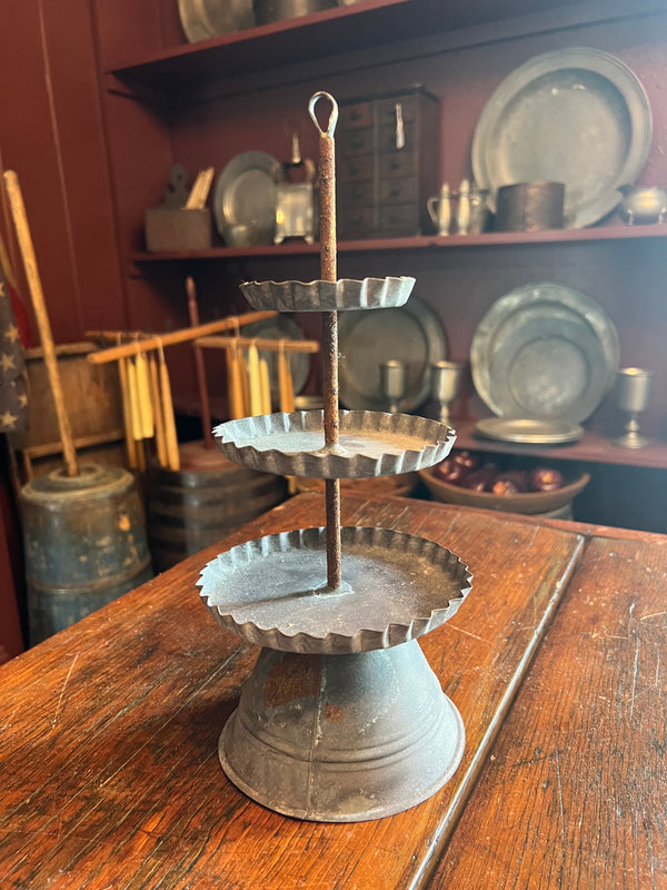 3-Tier Antique Tin Stand – A Primitive Place